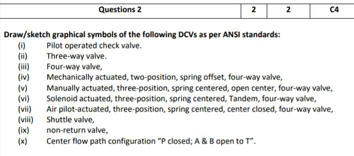 Solved Draw/sketch graphical symbols of the following DCVs | Chegg.com