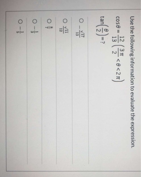Solved Use the given information to compute cos cose 4 and 3 | Chegg.com
