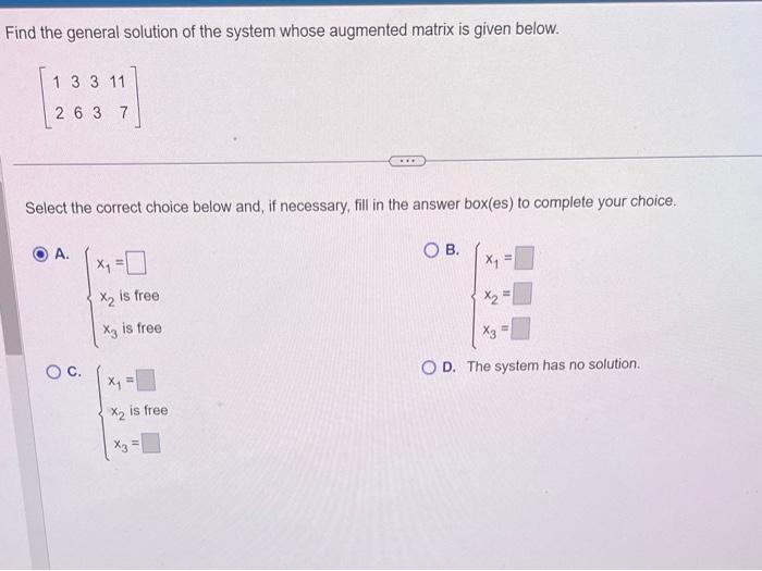 Solved Find the general solution of the system whose | Chegg.com