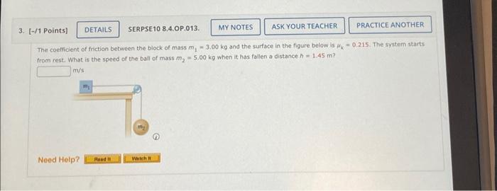 Solved The Coefficient Of Friction Between The Block Of Mass