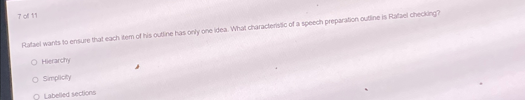 Solved 7 ﻿of 11Rafael wants to ensure that each item of his | Chegg.com