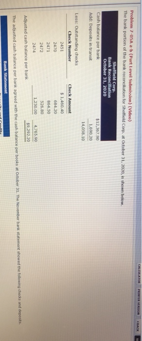 Solved Problem 7-OSA - (Part Level Submission) (Video) The | Chegg.com