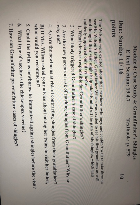 Solved Module 4: Case Study 4: Grandfather's Shingles E Text | Chegg.com