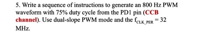 Solved 5. Write a sequence of instructions to generate an | Chegg.com