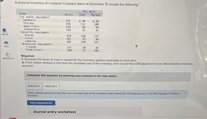 Solved 2. If the market amount is less than the recorded | Chegg.com