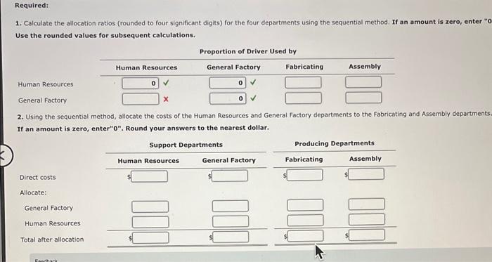 Solved Sequential (Step) Method of Support Department Cost | Chegg.com