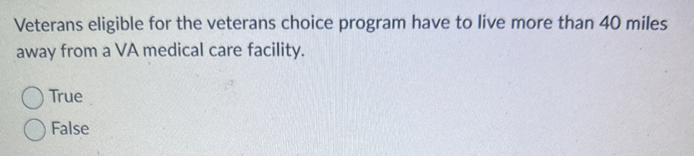 Solved Veterans eligible for the veterans choice program | Chegg.com