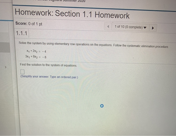 Solved Homework Section 1 1 Homework Score 0 Of 1 Pt 1 Of