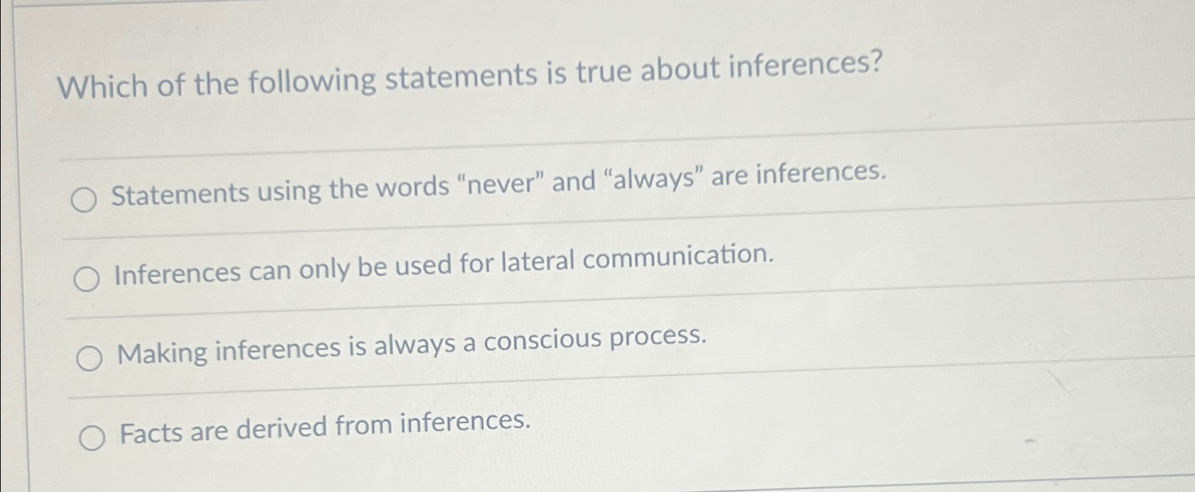 Solved Which of the following statements is true about | Chegg.com