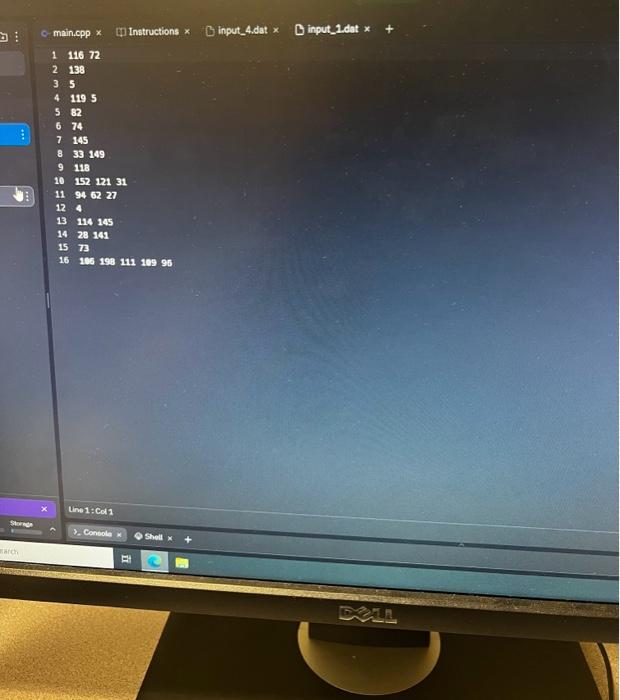 Solved The Assignment In your repl, you will see 5 data | Chegg.com
