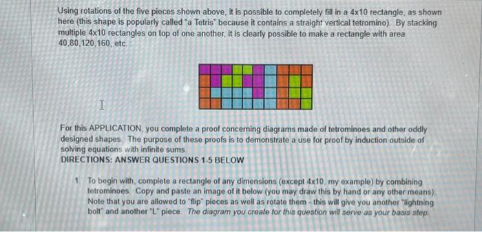Solved Using rotations of the five pieces shown above, it is | Chegg.com