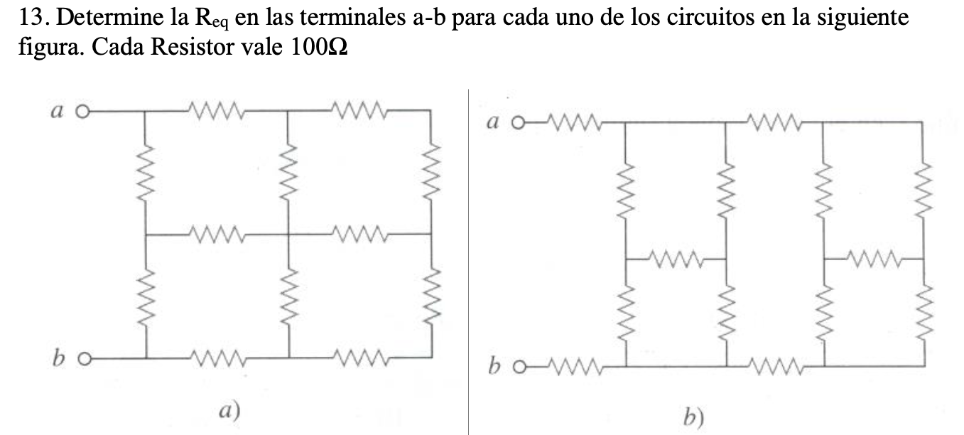 Solved Determine la Req ﻿en las terminales a-b para cada uno | Chegg.com