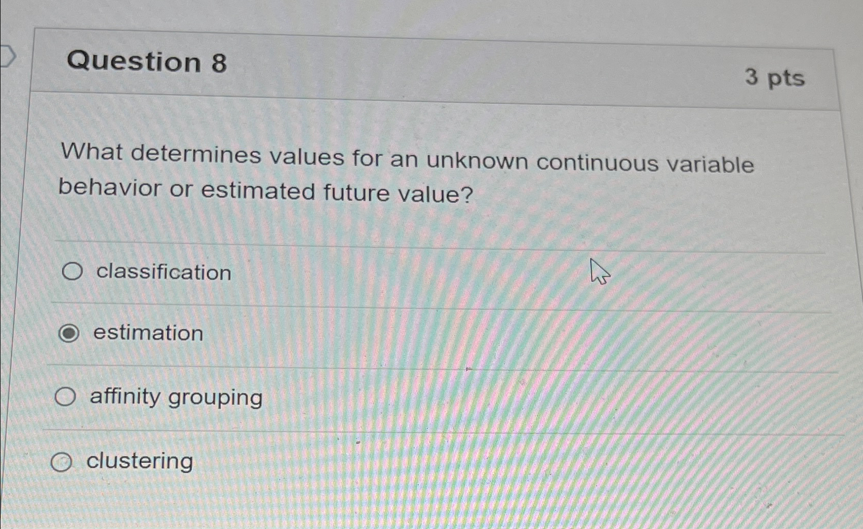Solved Question 83 ﻿ptsWhat determines values for an unknown | Chegg.com