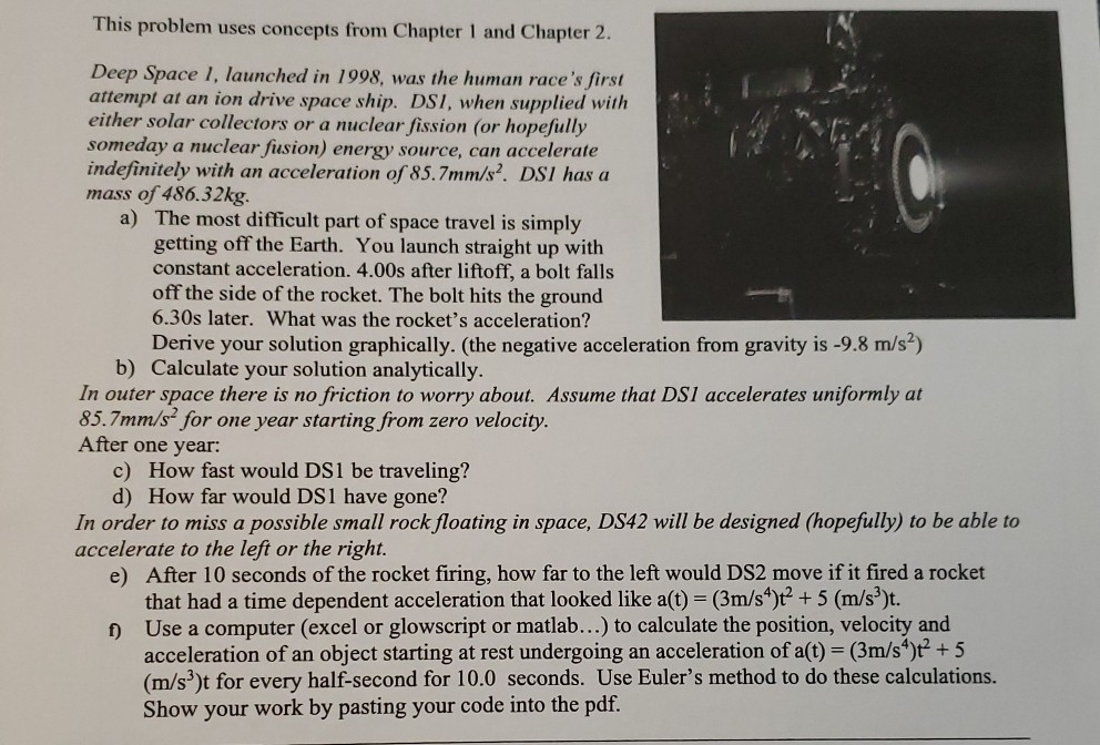 This problem uses concepts from Chapter 1 and Chapter | Chegg.com