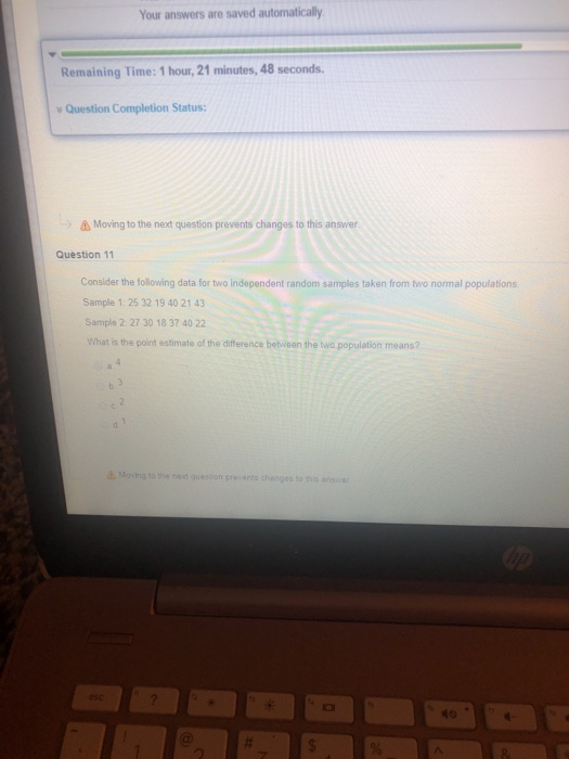 Solved Your answers are saved automatically Remaining Time: | Chegg.com