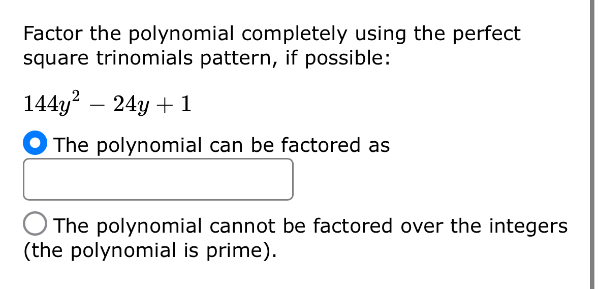 Solved Factor the polynomial completely using the | Chegg.com