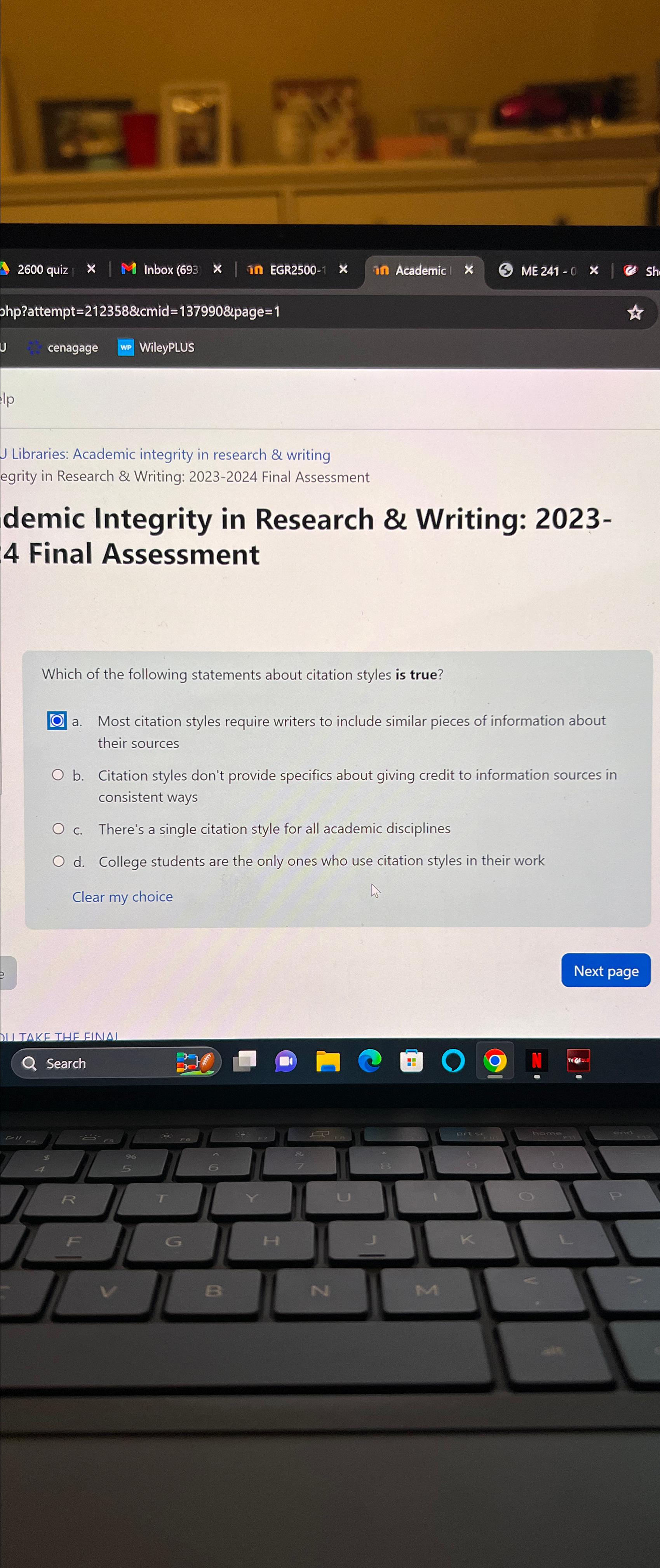 Solved ﻿Libraries: Academic integrity in research & | Chegg.com