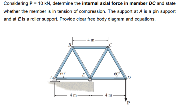 Solved Considering \( \mathbf{P}=10 \mathrm{kN} \), | Chegg.com