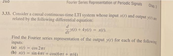 Solved 33 Consider A Causal Continuous Time Lti System 6082