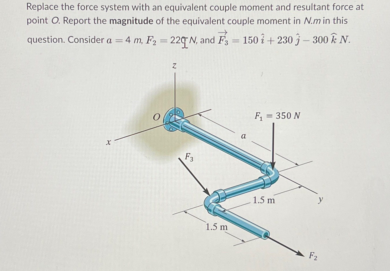 Solved Replace the force system with an equivalent couple | Chegg.com