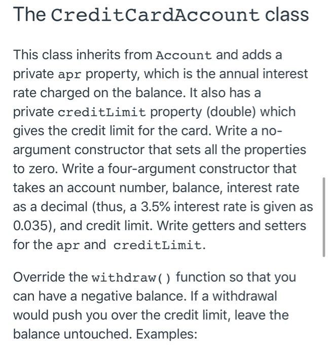 Solved The Account Class Create A Class Named Account Which