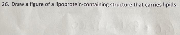 Solved 26. Draw a figure of a lipoprotein-containing | Chegg.com