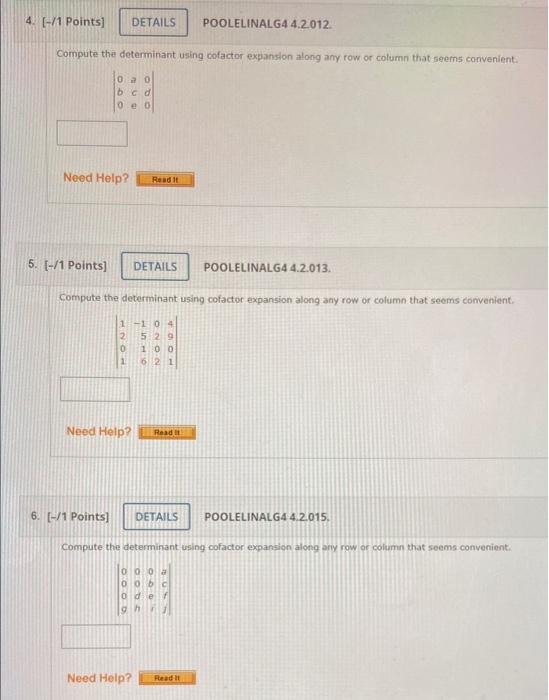 Solved 4. (-/1 Points) DETAILS POOLELINALG4 4.2.012. Compute | Chegg.com