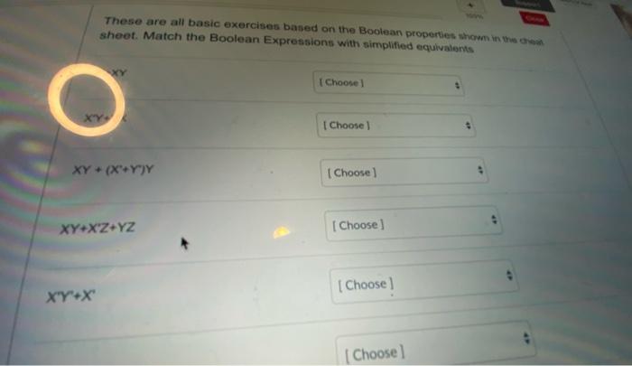 These are all basic exercises based on the Boolean | Chegg.com
