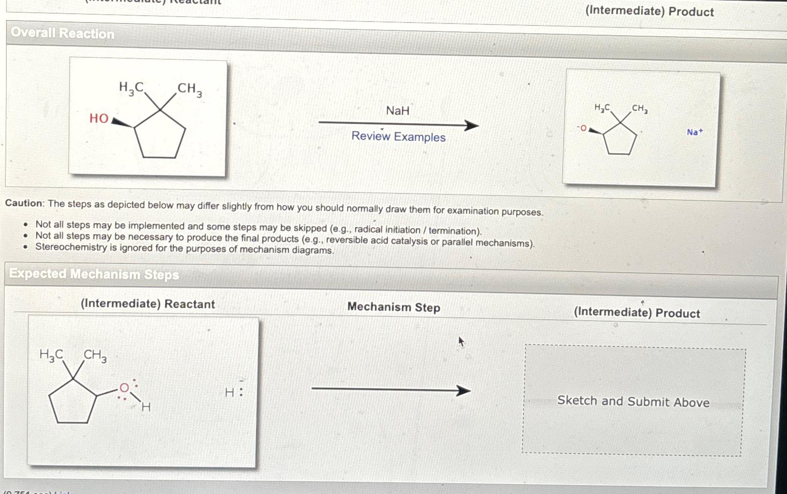 Solved (Intermediate) ﻿ProductOverall ReactionNaHReview | Chegg.com