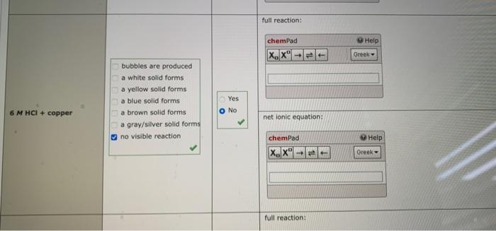 Solved full reaction: net ionic equation: full reaction: | Chegg.com