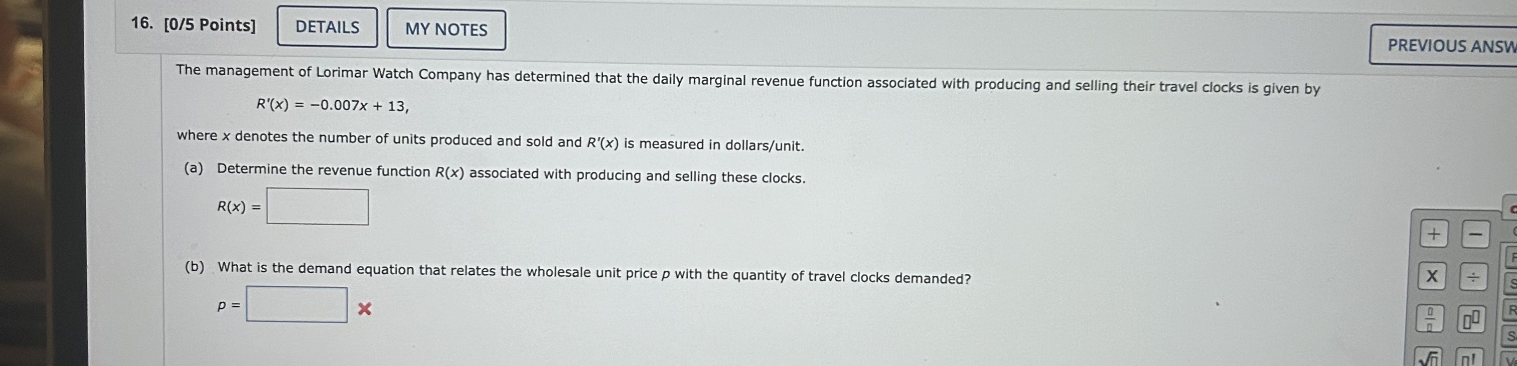 Solved The management of Lorimar Watch Company has | Chegg.com
