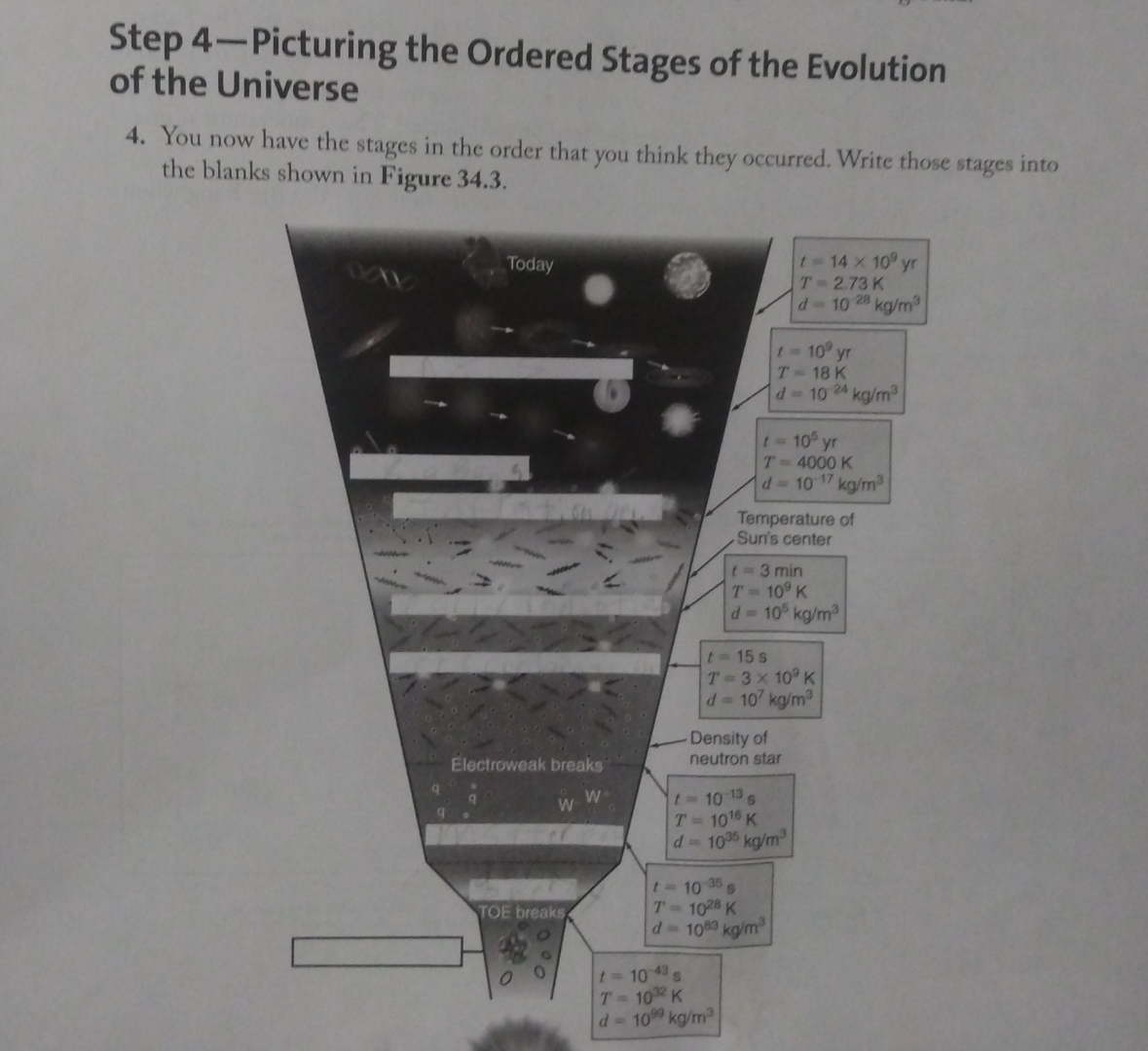 Solved Step 4-Picturing the Ordered Stages of the Evolution | Chegg.com