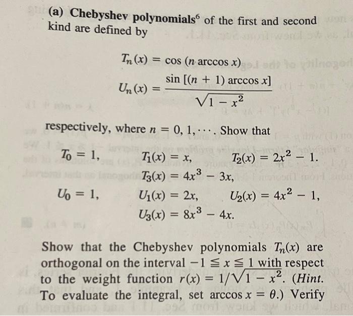 Solved 14. TEAM PROJECT. Special Functions. Orthogonal | Chegg.com