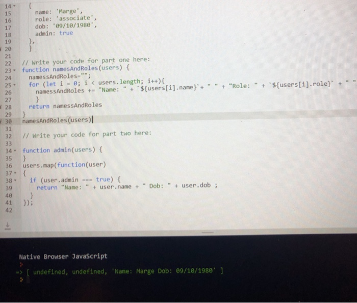 Solved javascript function, what am i doing wrong for parts | Chegg.com