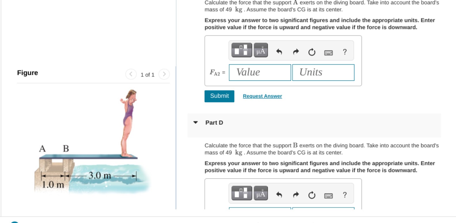 Solved Answer parts A,B,C,D. ﻿Calculate the forces that the | Chegg.com