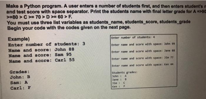 Solved Make a Python program. A user enters a number of | Chegg.com