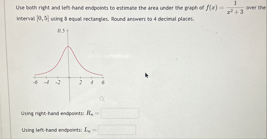 Solved Use both right and left-hand endpoints to estimate | Chegg.com