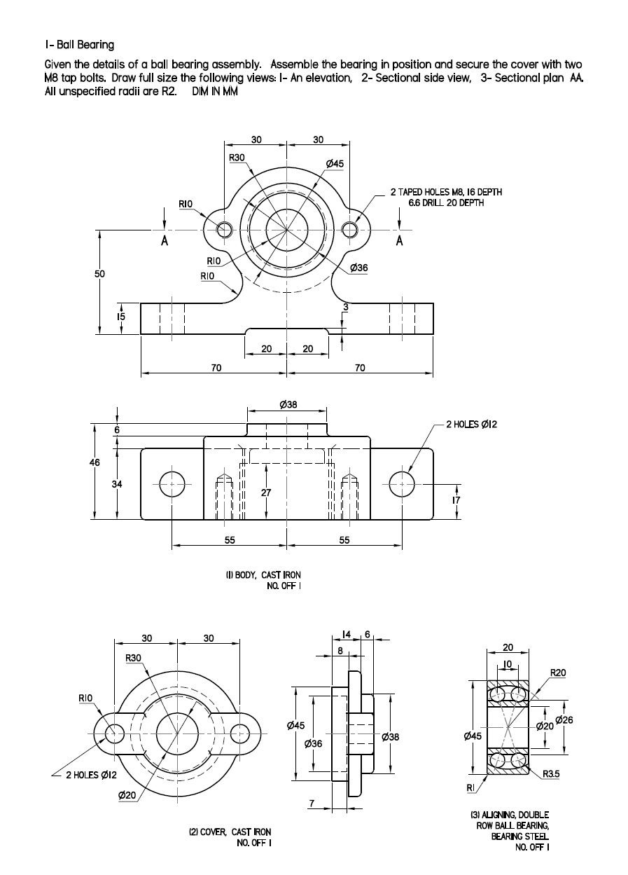 I- ﻿Ball BearingGiven the details of a ball bearing | Chegg.com