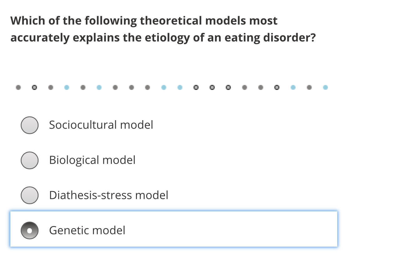 Solved Which of the following theoretical models most | Chegg.com