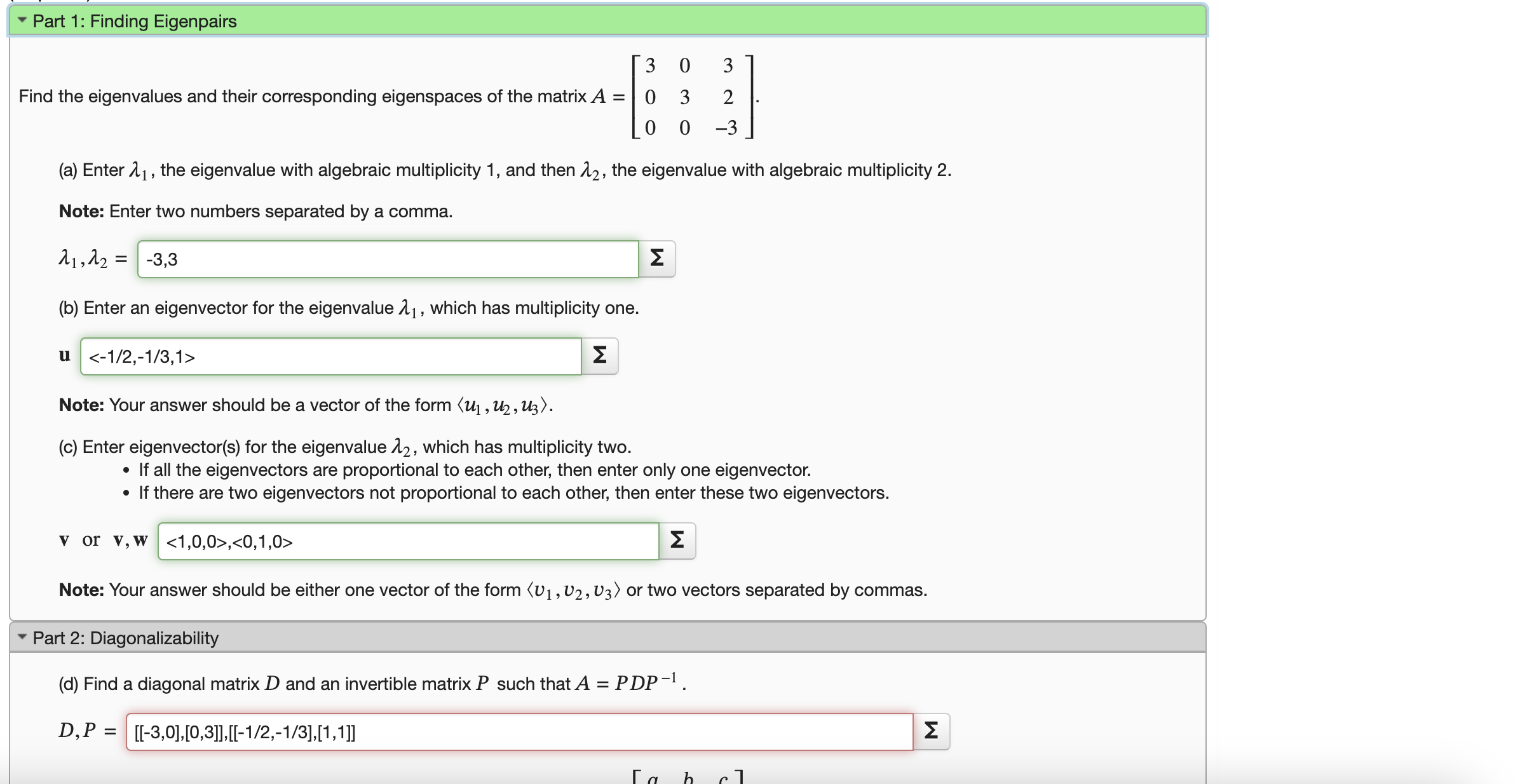 Solved Part 1: Finding EigenpairsFind the eigenvalues and | Chegg.com