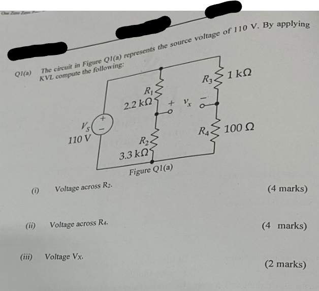 Solved QI(a) ﻿The circuit in Figure QI (a) ﻿represents the | Chegg.com