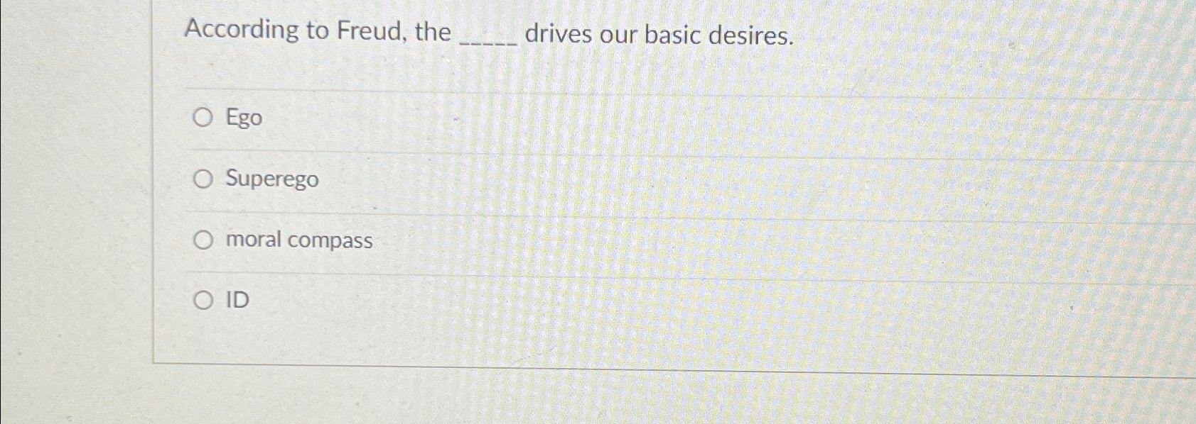 Solved According to Freud, the drives our basic | Chegg.com