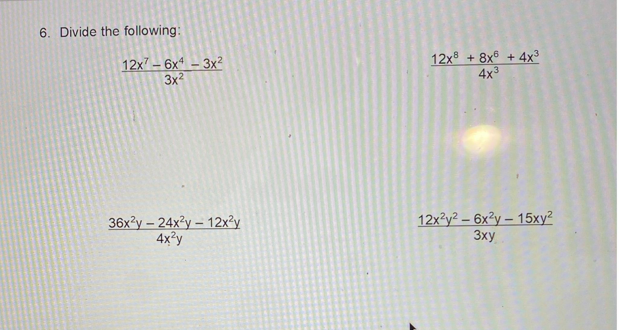 Solved Divide the | Chegg.com