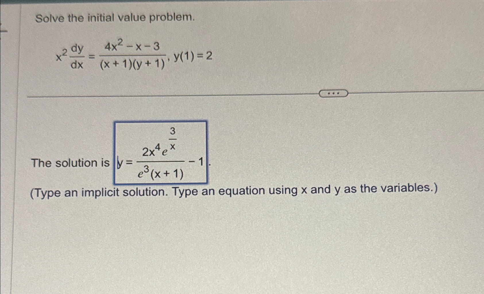 Solved Solve the initial value | Chegg.com