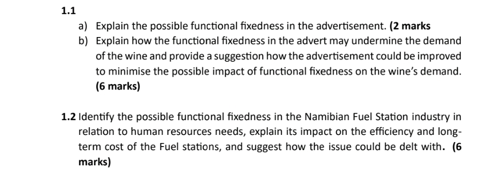 Solved 1.1a) ﻿Explain the possible functional fixedness in | Chegg.com