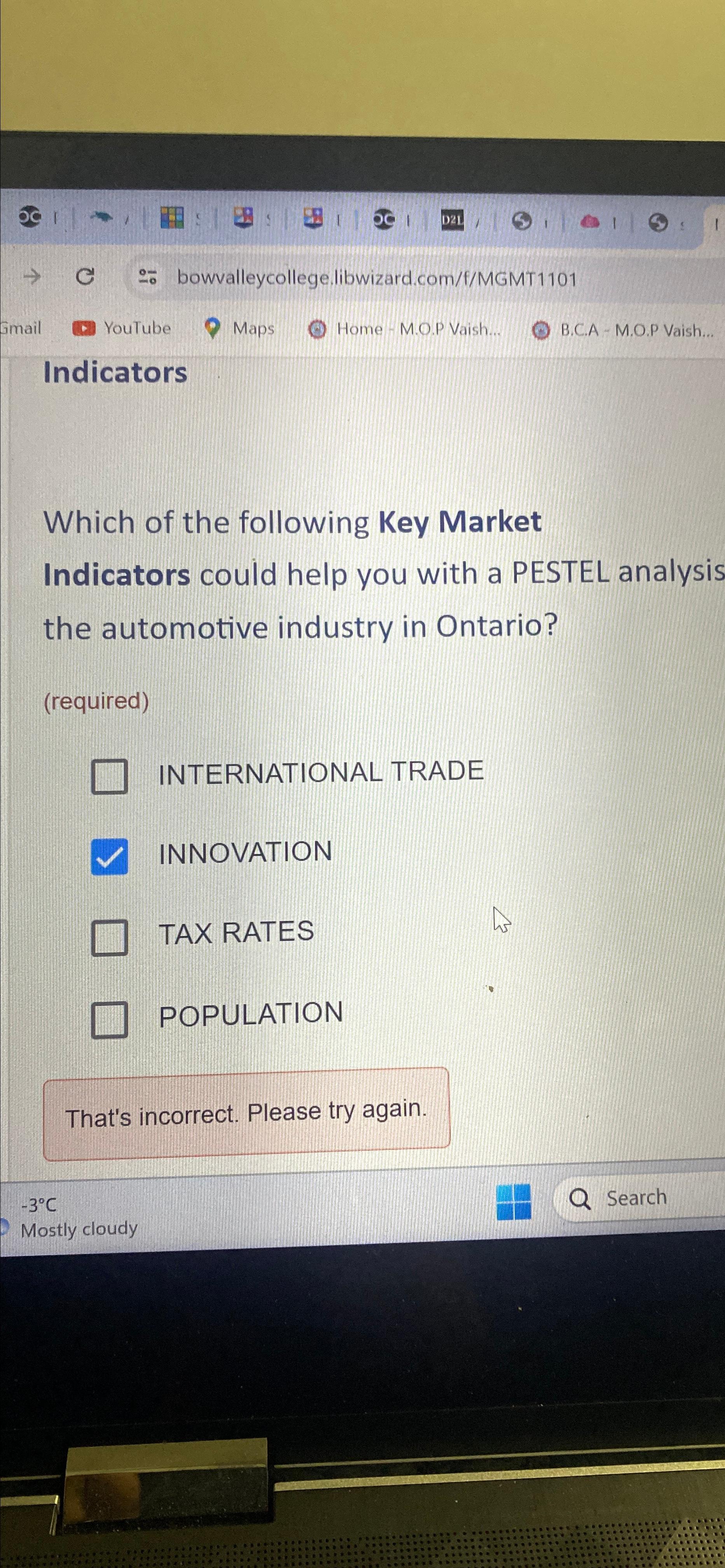 Solved Which of the following Key Market Indicators could | Chegg.com