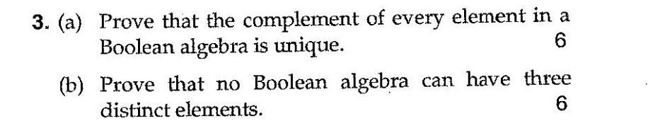 Solved 3. (a) Prove that the complement of every element in | Chegg.com