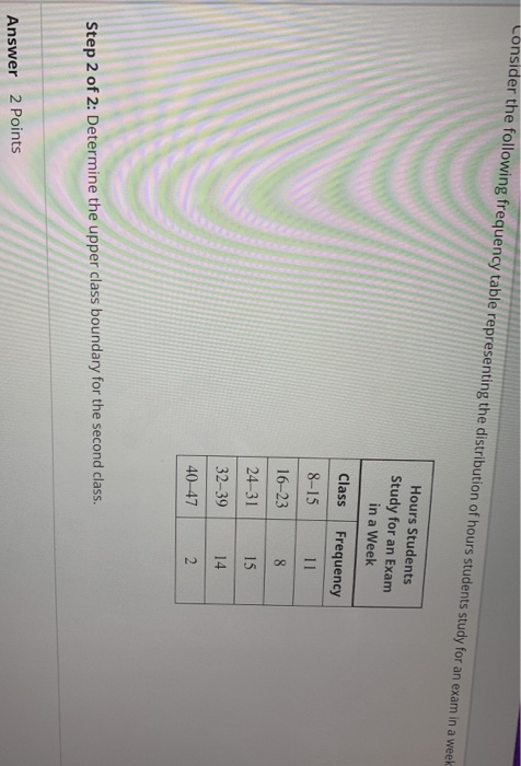Solved Consider the following frequency table representing | Chegg.com