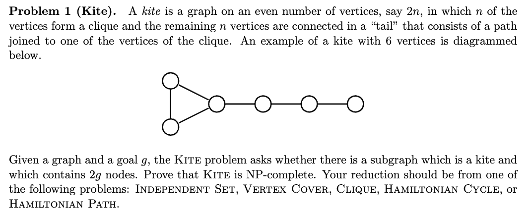 Solved A kite is a graph on an even number of vertices, say | Chegg.com