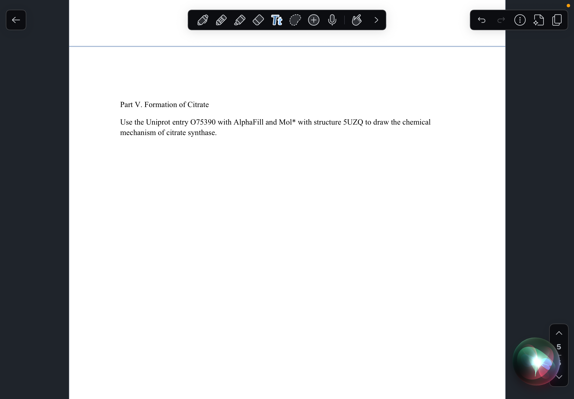 Solved Part V. ﻿Formation of Citrate Use the Uniprot entry | Chegg.com